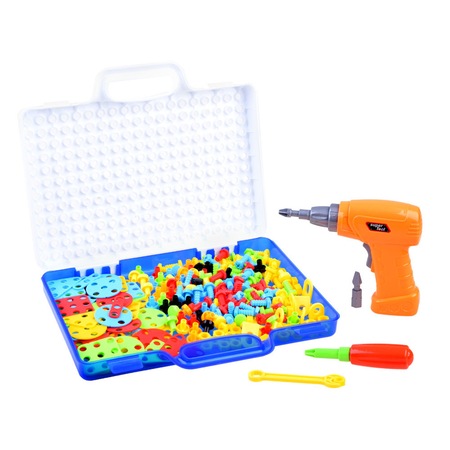 OEM Építőblokk és mozaik puzzle szett gyerekeknek, 237 részes, tarka ...