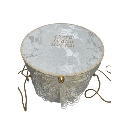 Cufar Botez Clara Ivana, Alb Crem, 35x27x20 - eMAG.ro