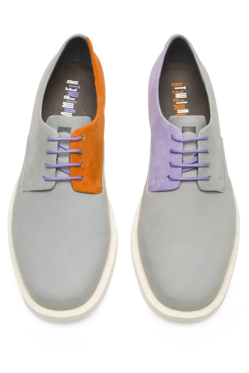 Pantofi dama Twins, Camper, Piele naturala, Gri, 35 EU - eMAG.ro