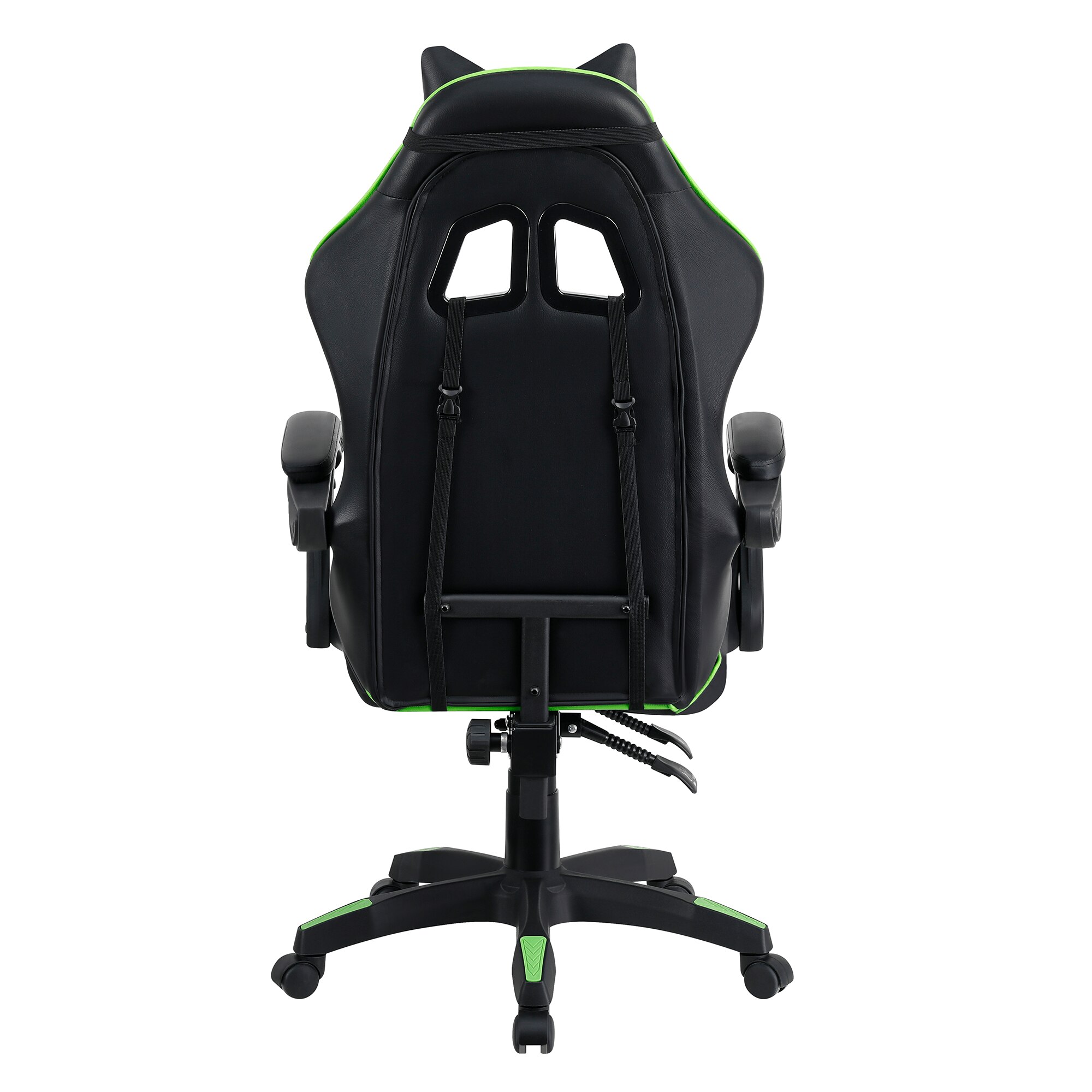 Scaun gaming, verde negru, Jamar, 65x65x114-124 cm - eMAG.ro