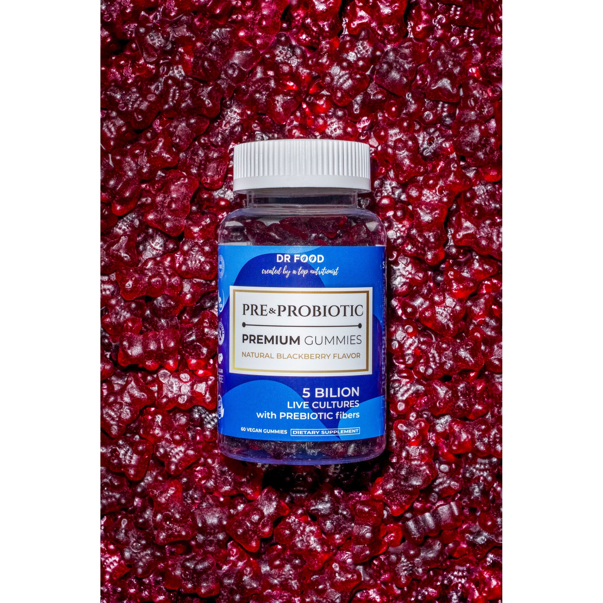 Supliment alimentar Dr Food Prebiotic & Probiotic Gummies, 60 jeleuri ... Supliment alimentar Dr Food Prebiotic & Probiotic Gummies, 60 jeleuri ...