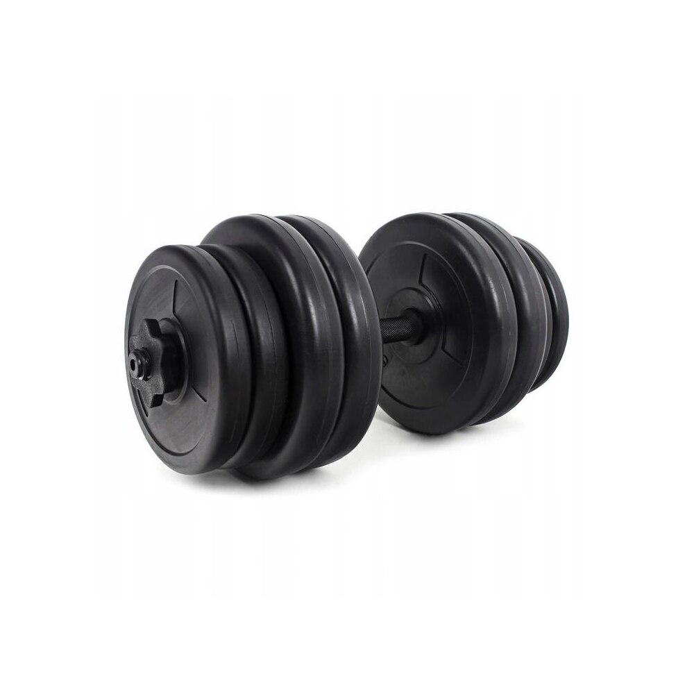 Set 2 Greutati Fitness 30 kg, Bigshot BSH2X15BLK, 2 x 15 kg, Acoperire ...