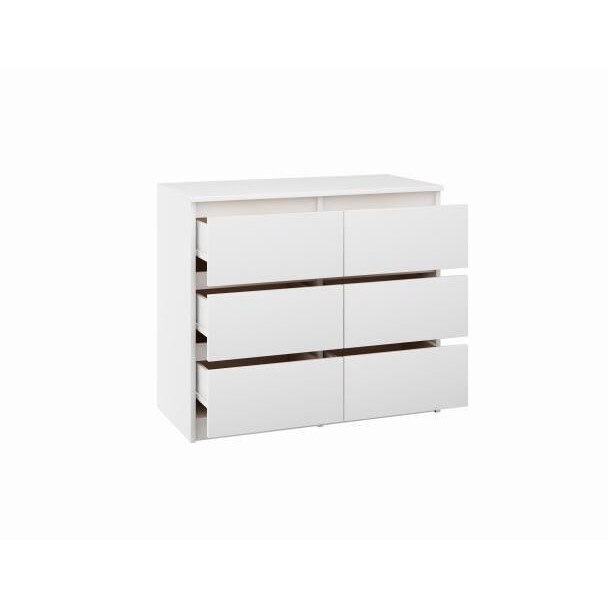 Comoda cu 6 Sertare, 86x76x40 cm, Modern, Alb - eMAG.ro
