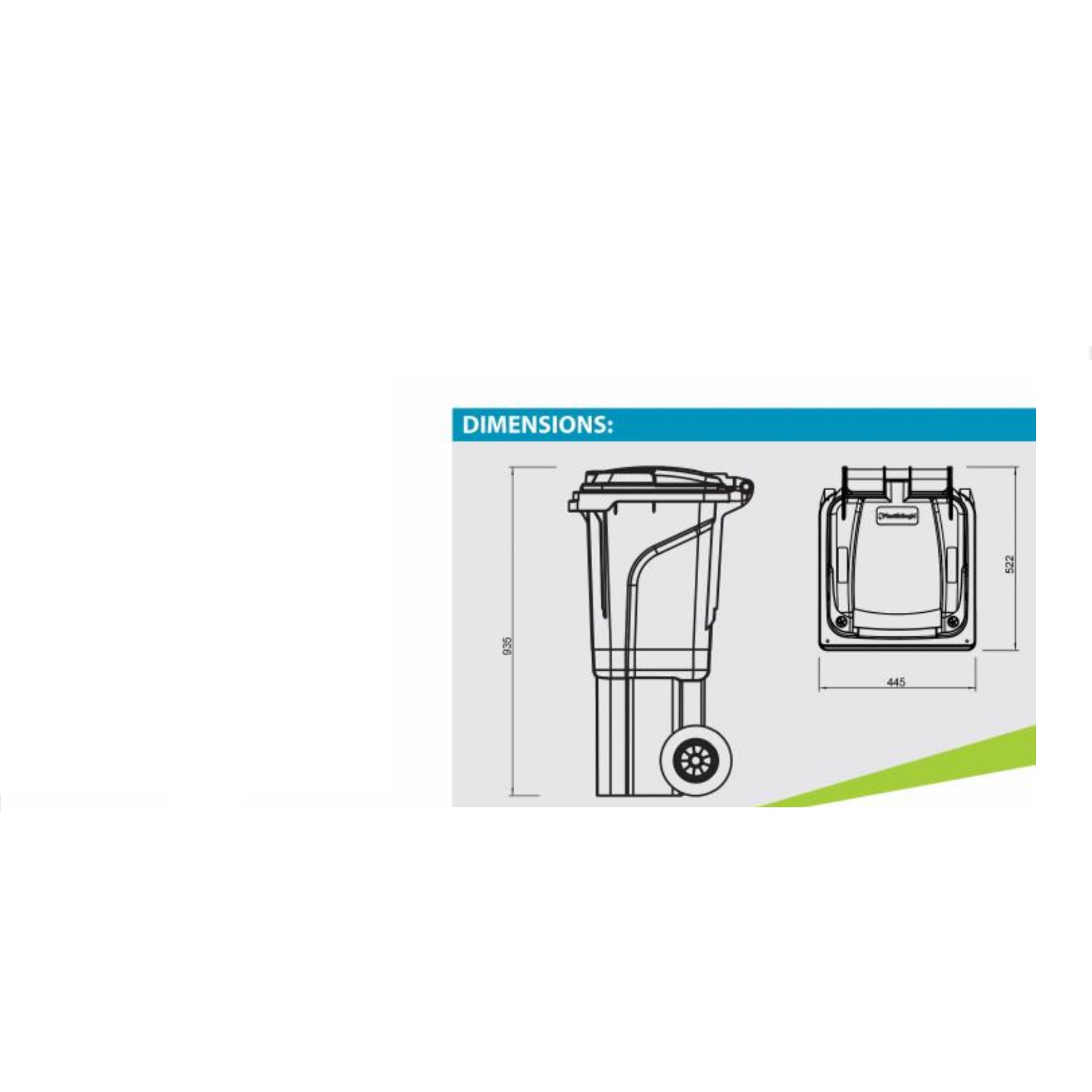 Pubela de inalta calitate DacEnergy©, plastic, cu capac, 2 roti ...