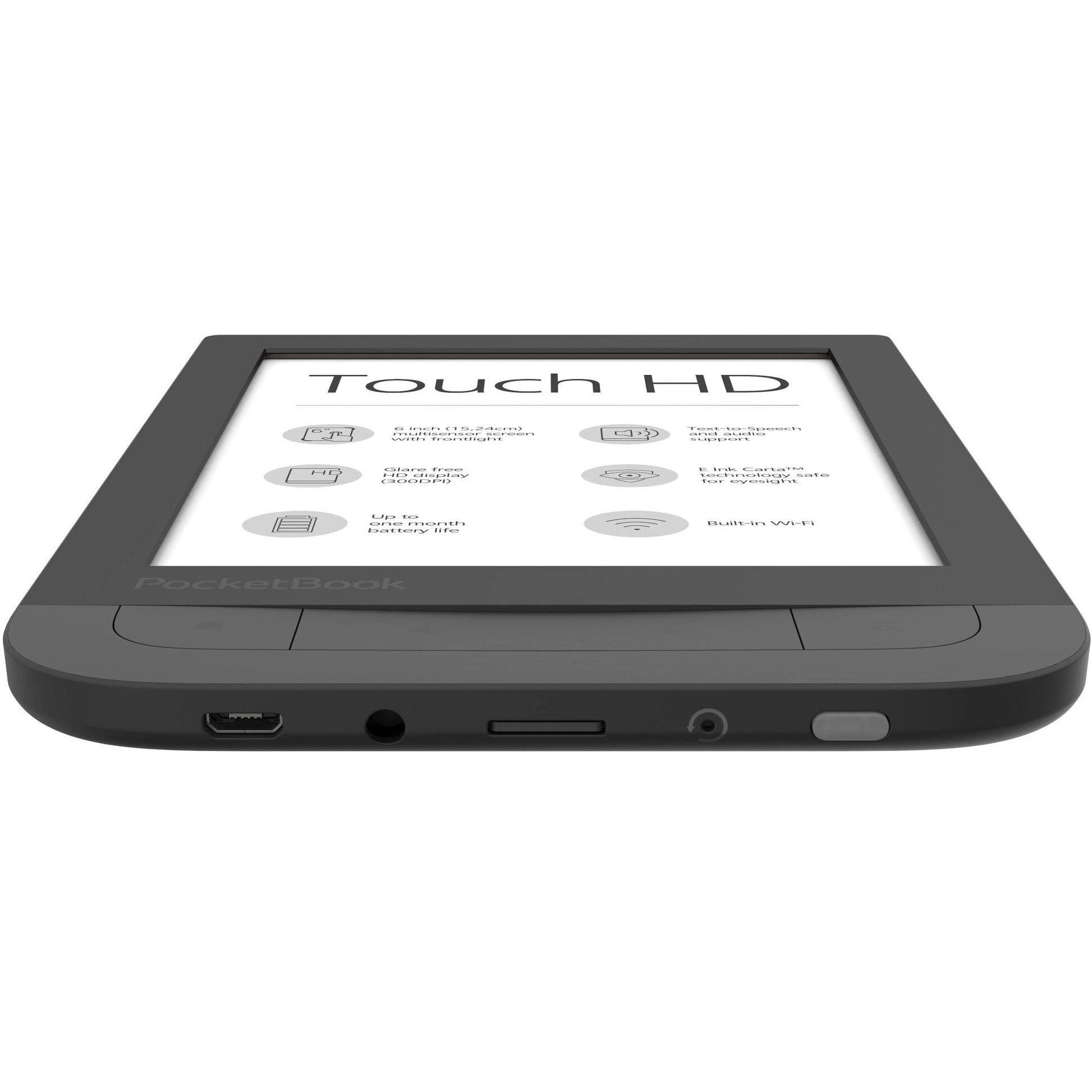 eBook Reader PocketBook Touch HD, E Ink Carta™ HD, 300dpi, 8GB, LED ...