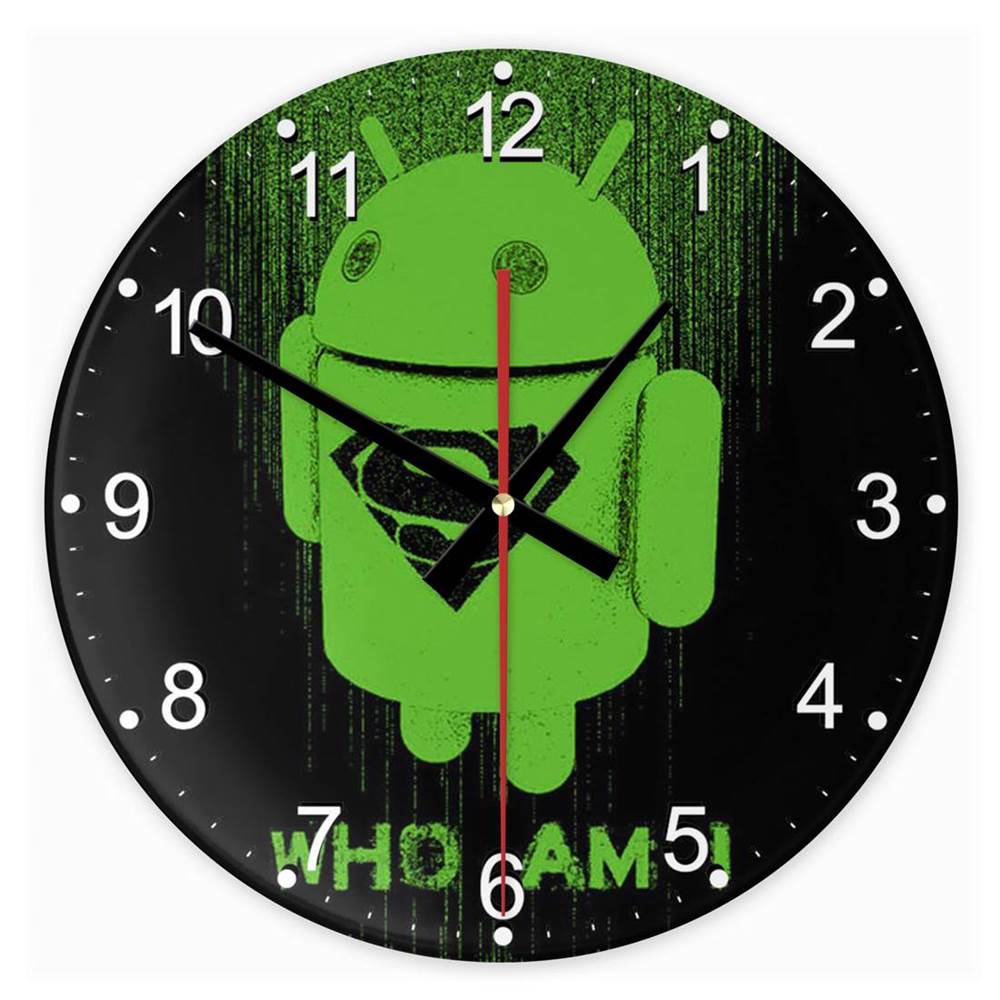 Ceas circular din sticla Android 190, multicolor, 20 cm - eMAG.ro