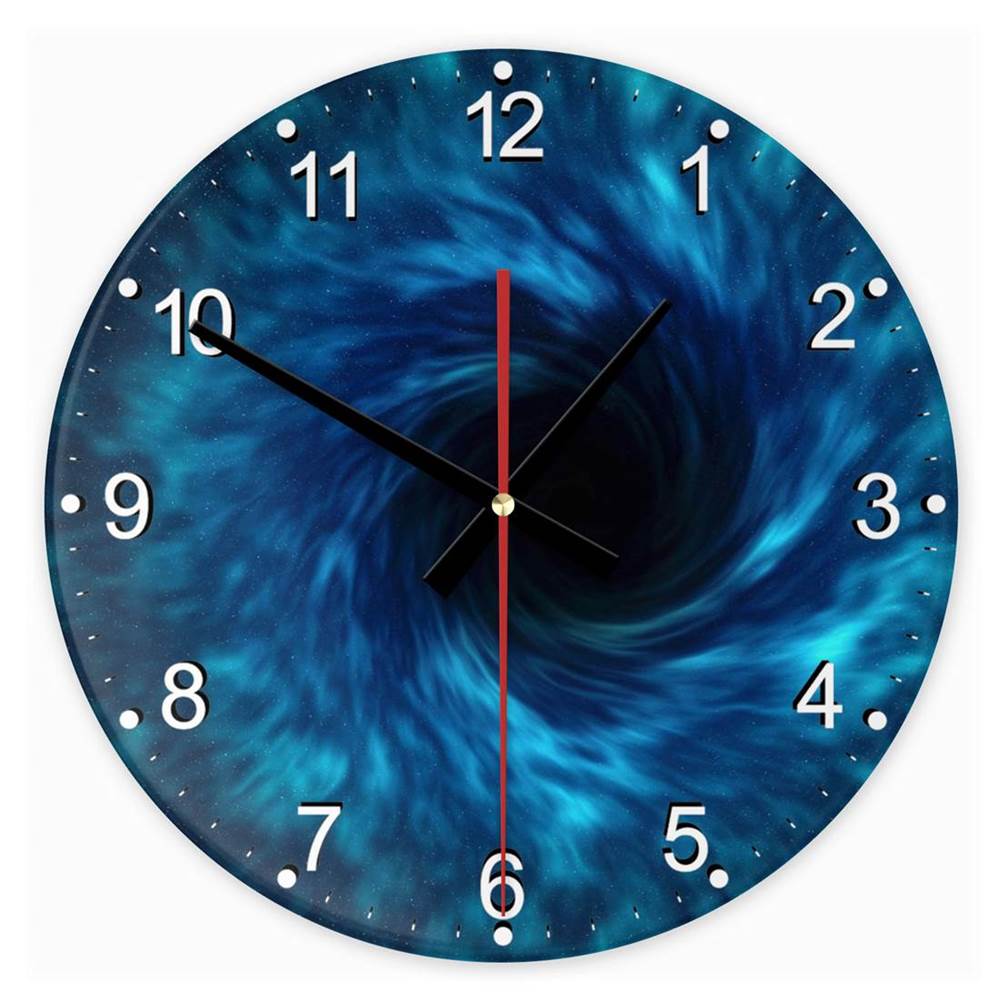 Ceas circular din sticla Univers decorat 32, multicolor, 20 cm - eMAG.ro