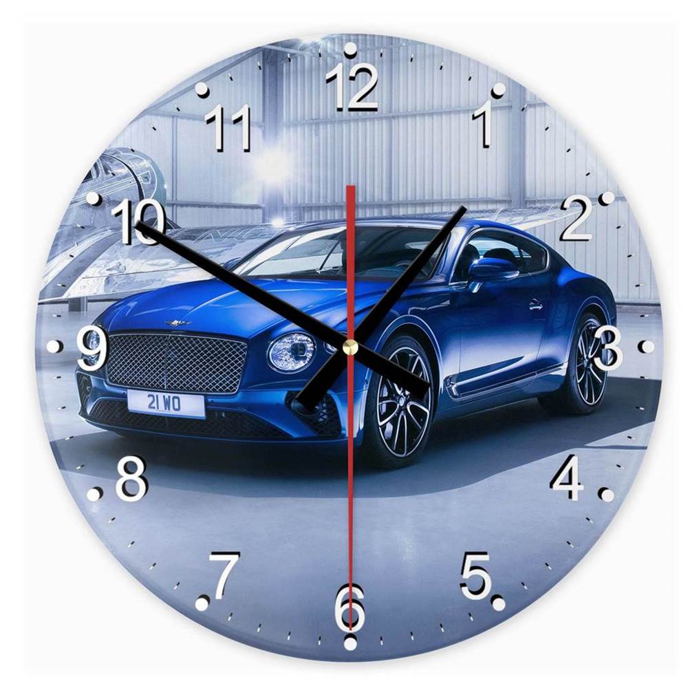 Ceas circular din sticla Bentley 14, multicolor, 20 cm - eMAG.ro