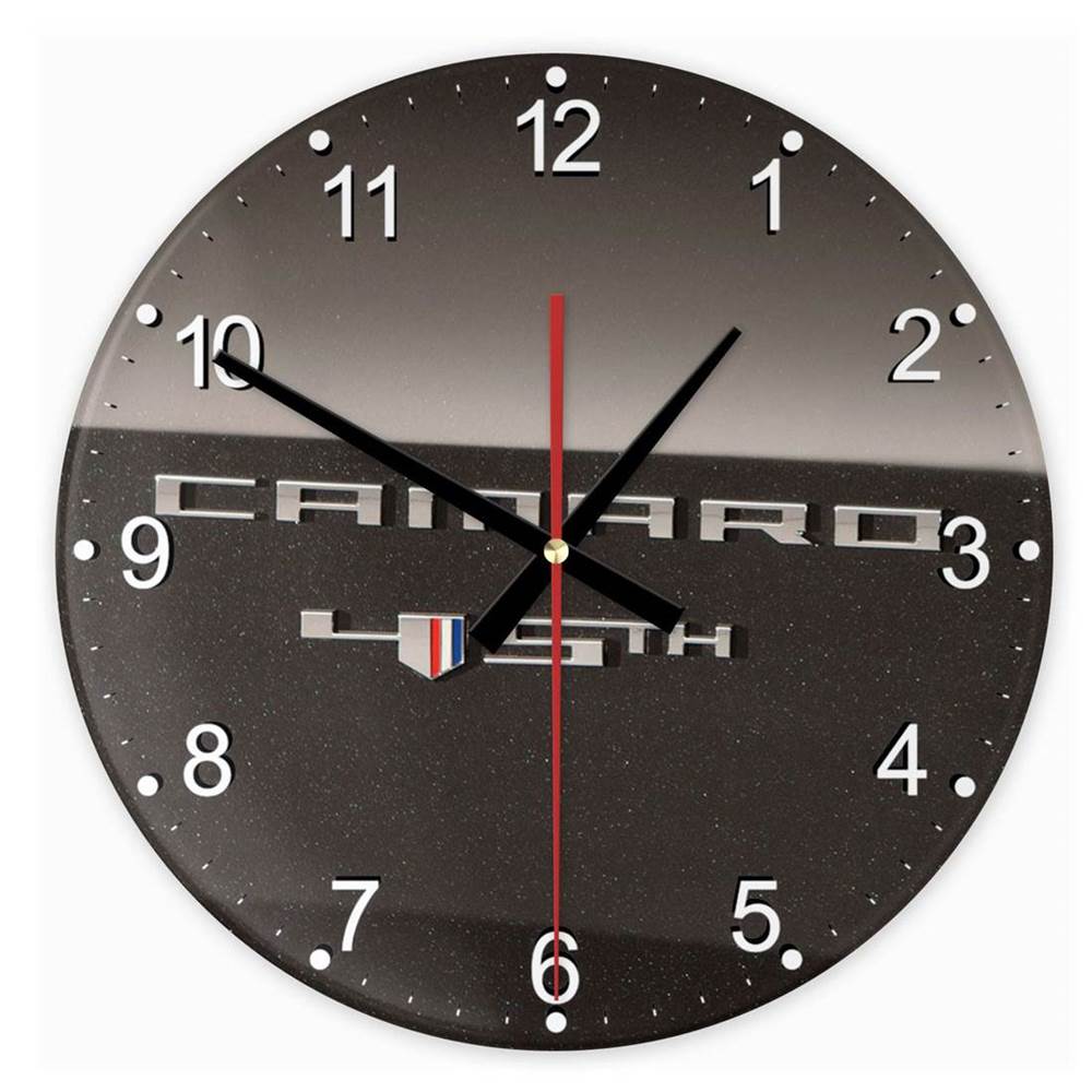 Ceas circular din sticla Chevrolet Camaro 5, multicolor, 20 cm - eMAG.ro