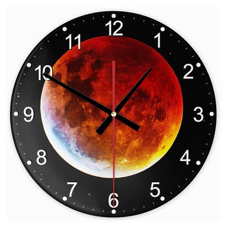 Ceas circular din sticla Spa?iul cosmic decorat 156, multicolor, 20 cm ...