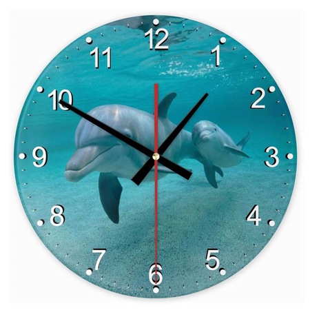 Delfin 11 kör alakú üveg óra falióra - eMAG.hu