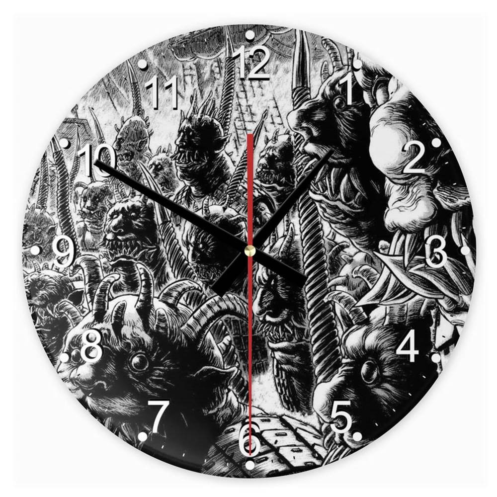 Ceas circular din sticla graffiti 22, multicolor, 20 cm - eMAG.ro