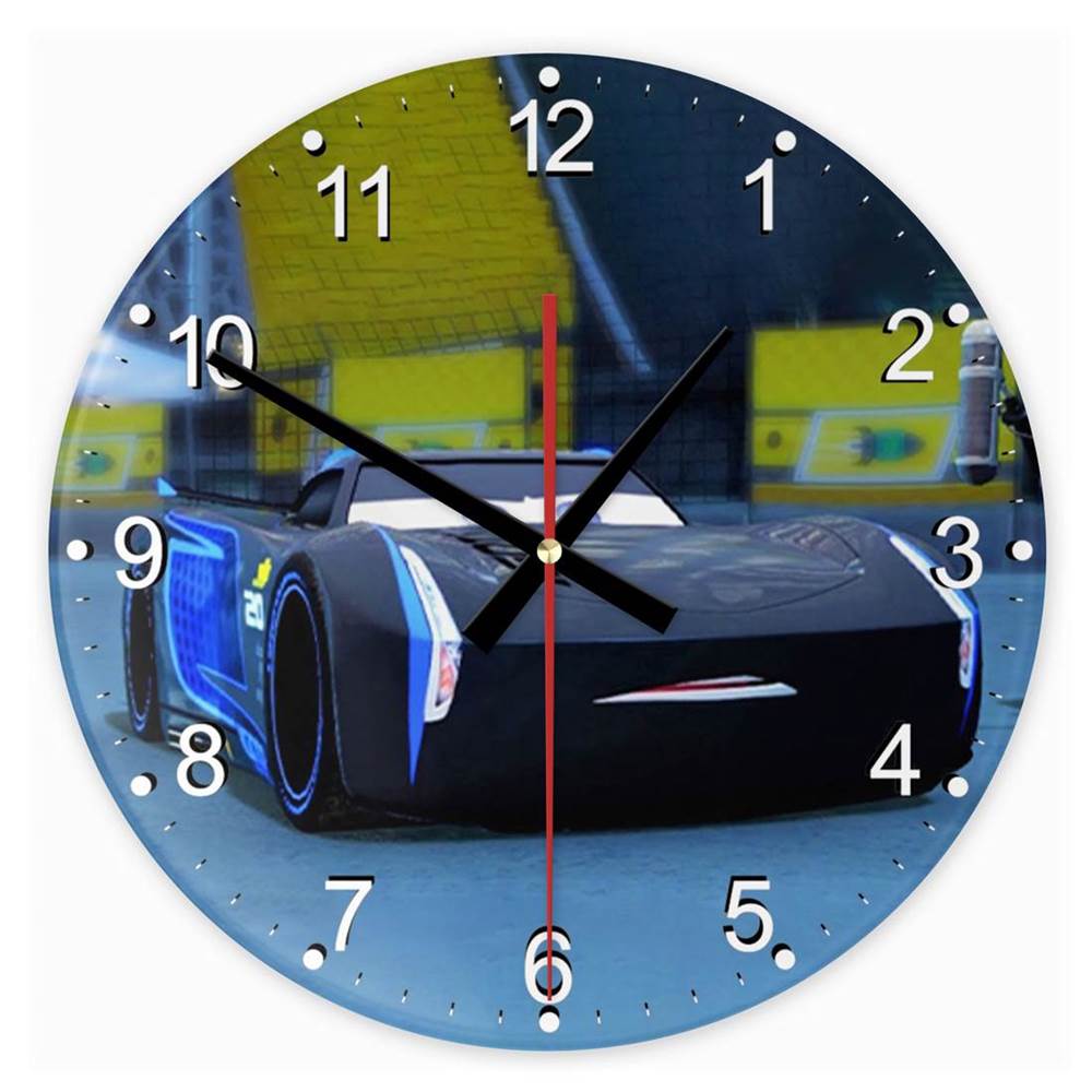 Ceas circular din sticla Jackson 2, multicolor, 20 cm - eMAG.ro