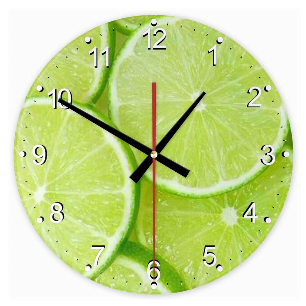 Ceas circular din sticla Lime 1, multicolor, 20 cm - eMAG.ro