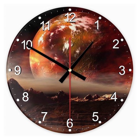 Mars a vörös bolygó 37 kör alakú üveg óra falióra - eMAG.hu
