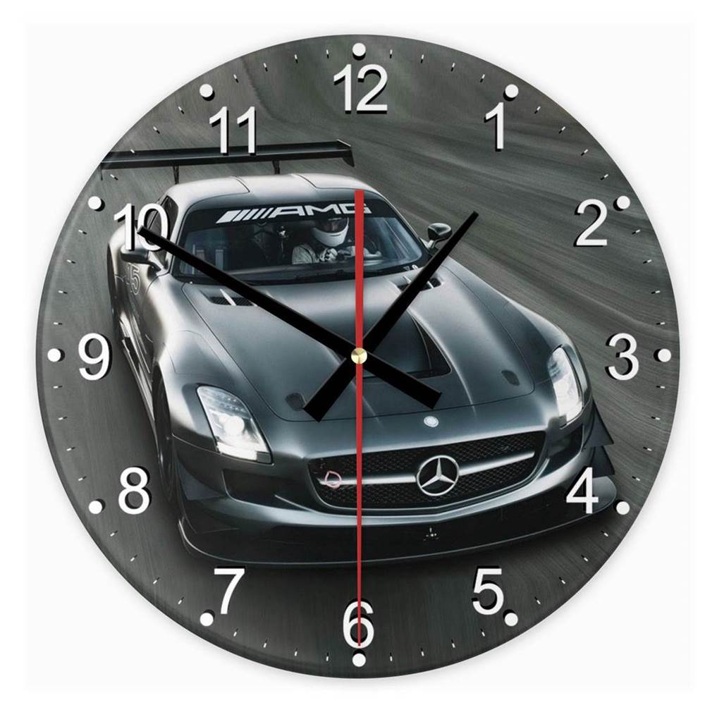 Ceas circular din sticla Mercedes 20, multicolor, 20 cm - eMAG.ro