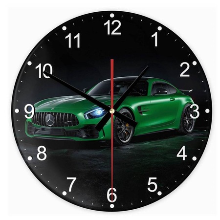 Ceas circular din sticla Mercedes 13, multicolor, 20 cm - eMAG.ro