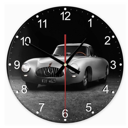 Ceas circular din sticla Mercedes 3, multicolor, 20 cm - eMAG.ro
