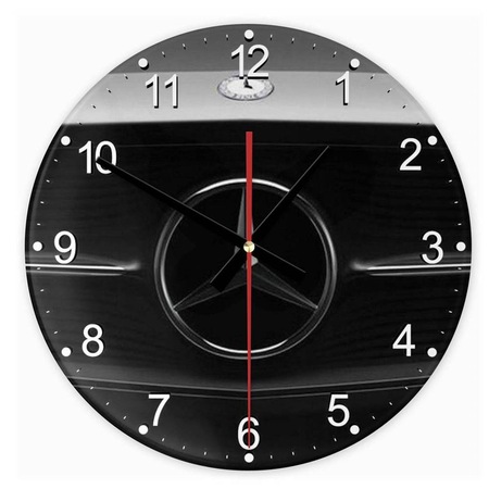 Ceas circular din sticla Mercedes 14, multicolor, 20 cm - eMAG.ro