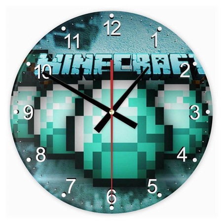 Ceas circular din sticla Minecraft 133, multicolor, 20 cm - eMAG.ro