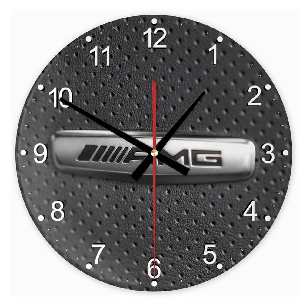 Ceas circular din sticla Mercedes AMG 18, multicolor, 20 cm - eMAG.ro