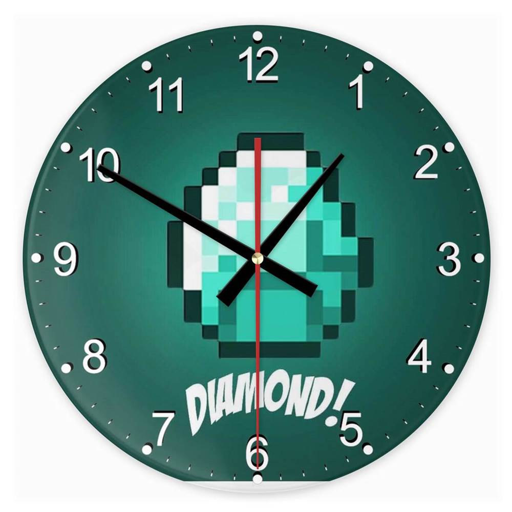 Ceas circular din sticla Minecraft 134, multicolor, 20 cm - eMAG.ro