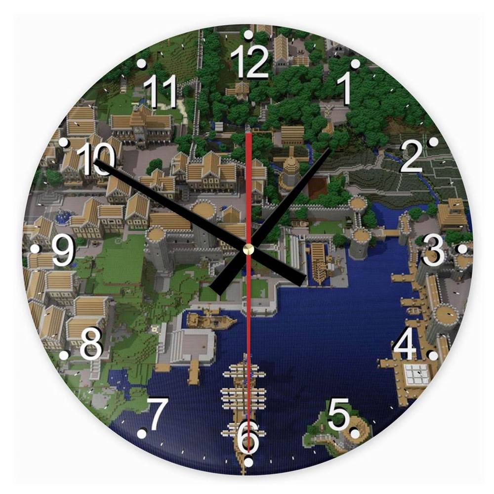 Ceas circular din sticla Minecraft 264, multicolor, 20 cm - eMAG.ro
