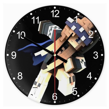 Ceas circular din sticla Minecraft 80, multicolor, 20 cm - eMAG.ro