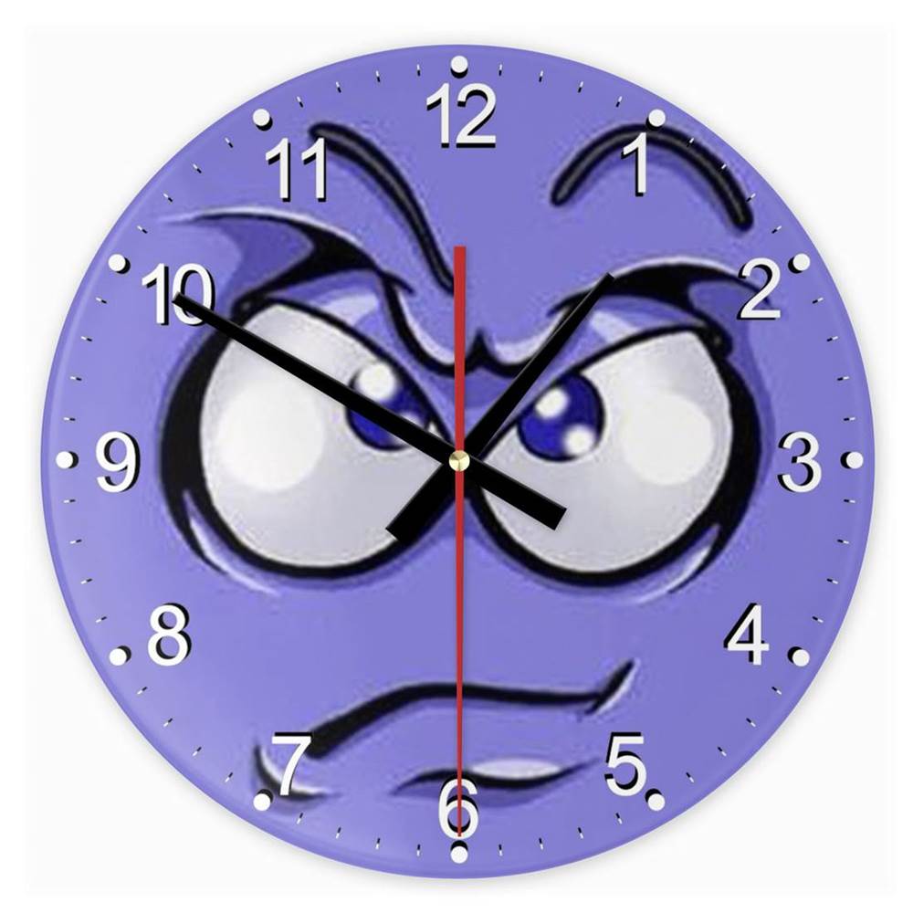 Ceas circular din sticla Smiley 10, multicolor, 20 cm - eMAG.ro