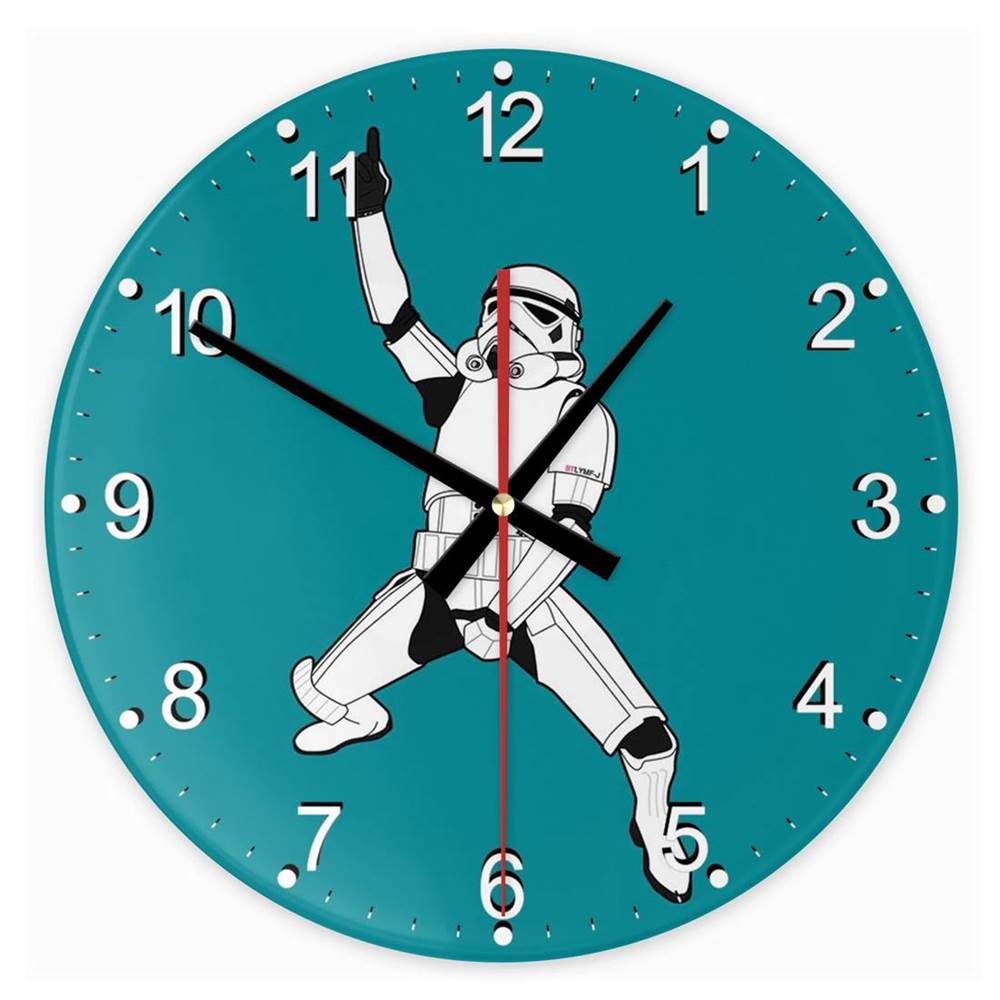 Ceas circular din sticla Star Wars stormtrooper 1, multicolor, 20 cm ...