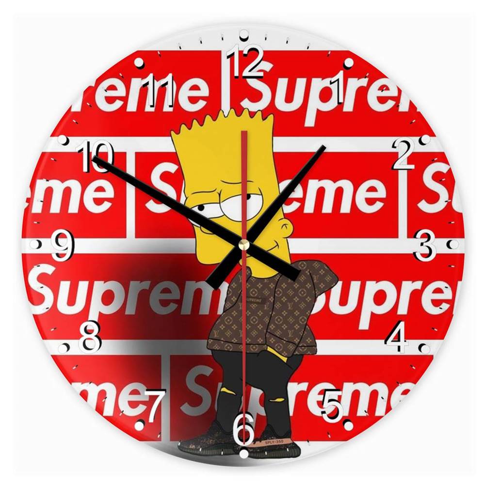 Supreme Bart Simpson 40 kör alakú üveg óra falióra - eMAG.hu