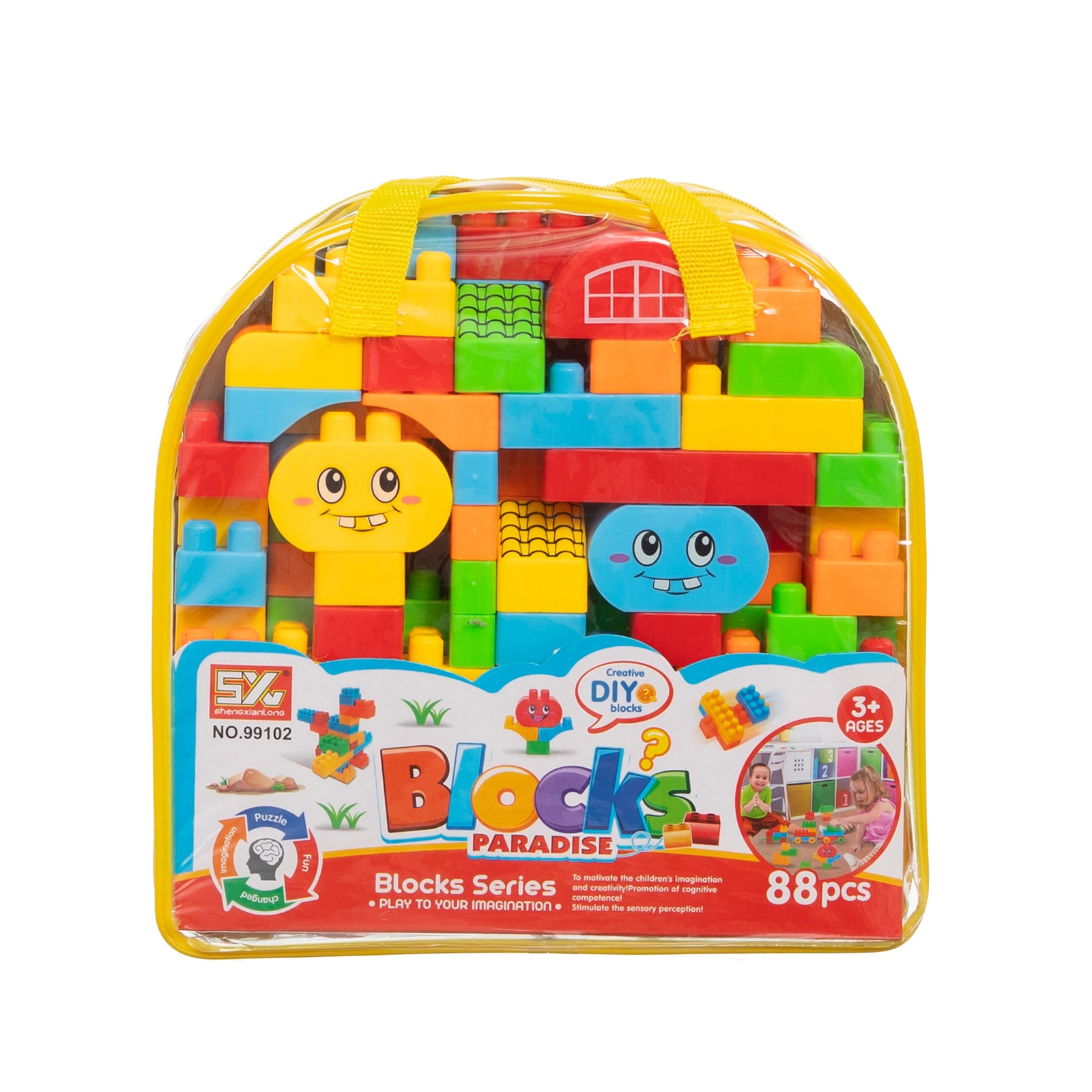 Set cuburi de construit, cu geanta, 88 piese - eMAG.ro