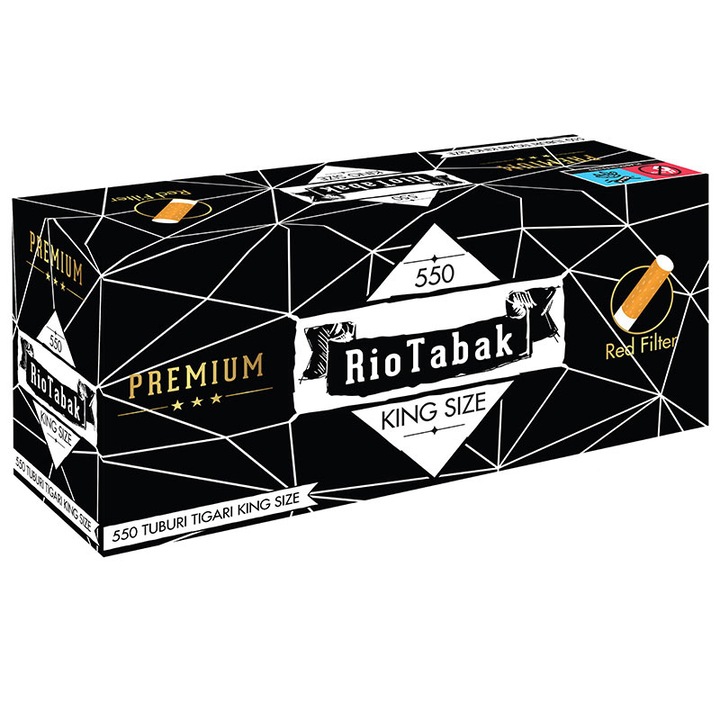 Tuburi tigari pentru injectat tutun RioTabak 550, filtru maro - eMAG.ro