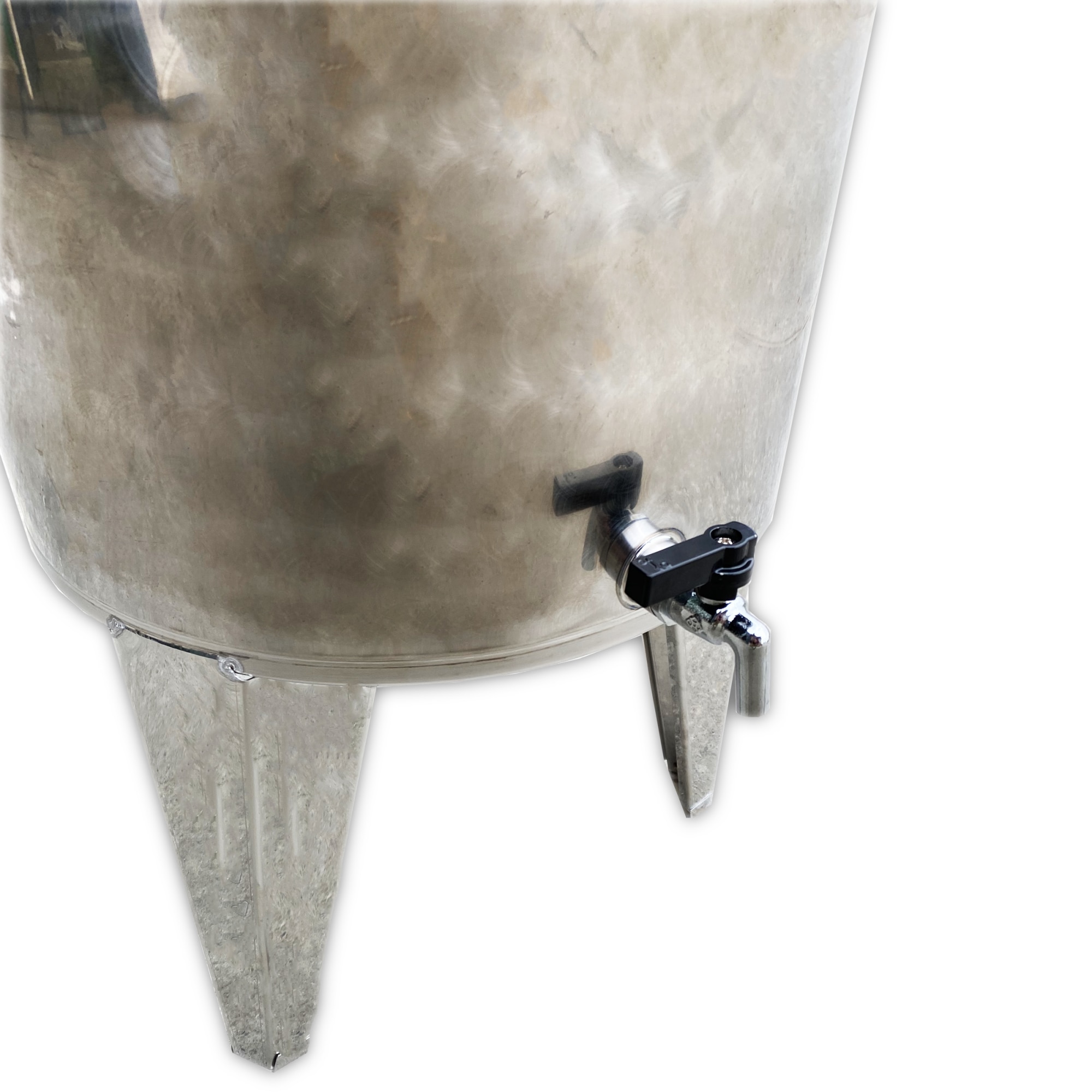 Cisterna inox cu suport, 400L, capac flotant cu ulei de parafina, capac ...