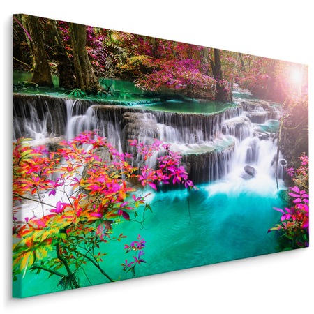 Tablou pentru Dormitor Cascada PADURE Peisaj 40cm x 30cm Colorat ...