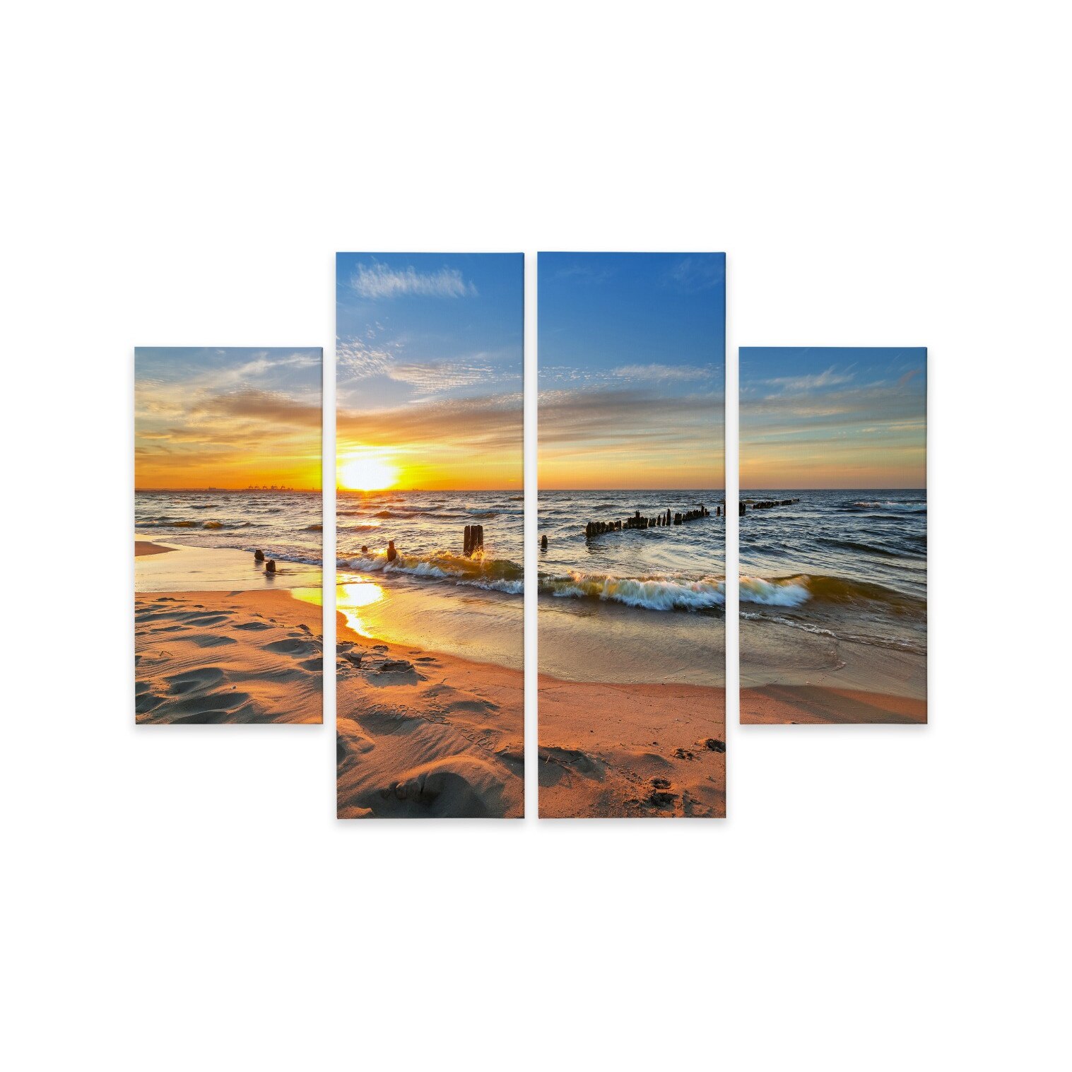 Tablou Set 4 Piese APUS Mare 3D 80cm x 60cm Decoratiuni Moderne pentru ...