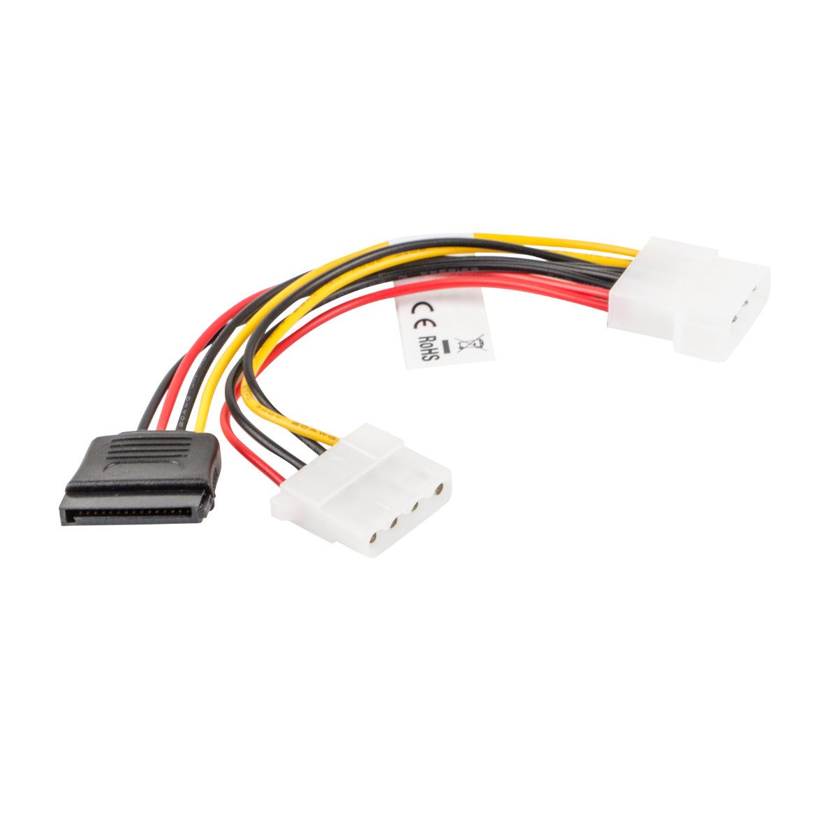 Cablu de alimentare Molex 4 pin mama la Molex 4 pin tata si SATA 15 pin ...