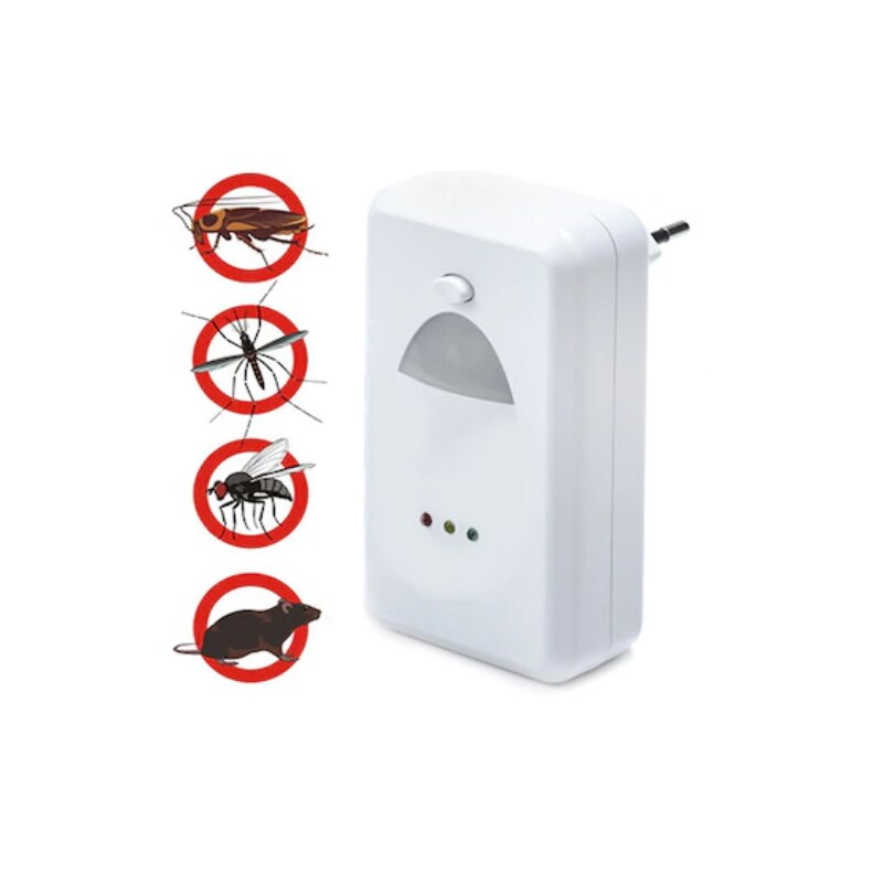 Ултразвуков уред Tiessa против насекоми и гризачи бял - eMAG.bg