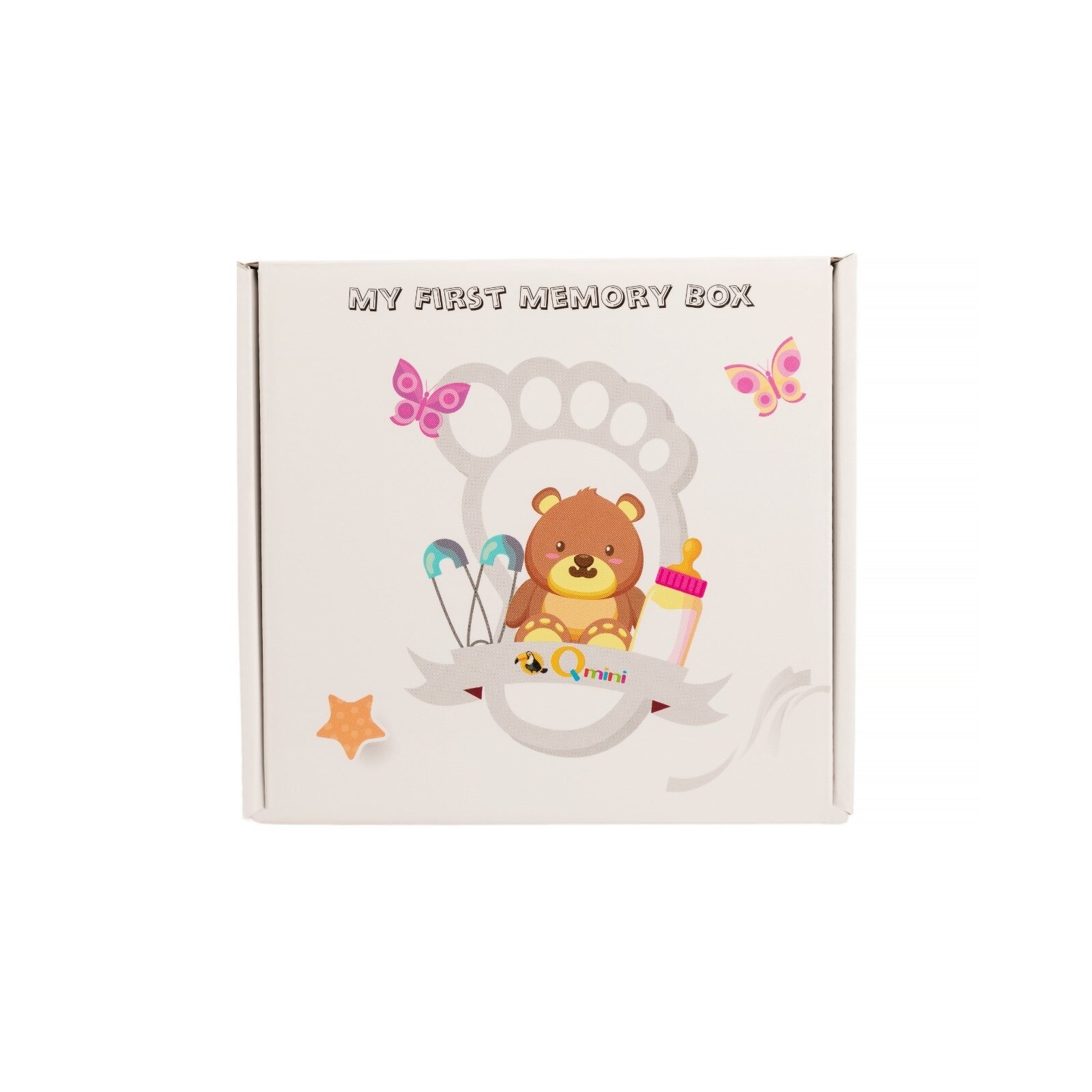 Qmini My First Memory Box láblenyomat készítő doboz, fehér - eMAG.hu