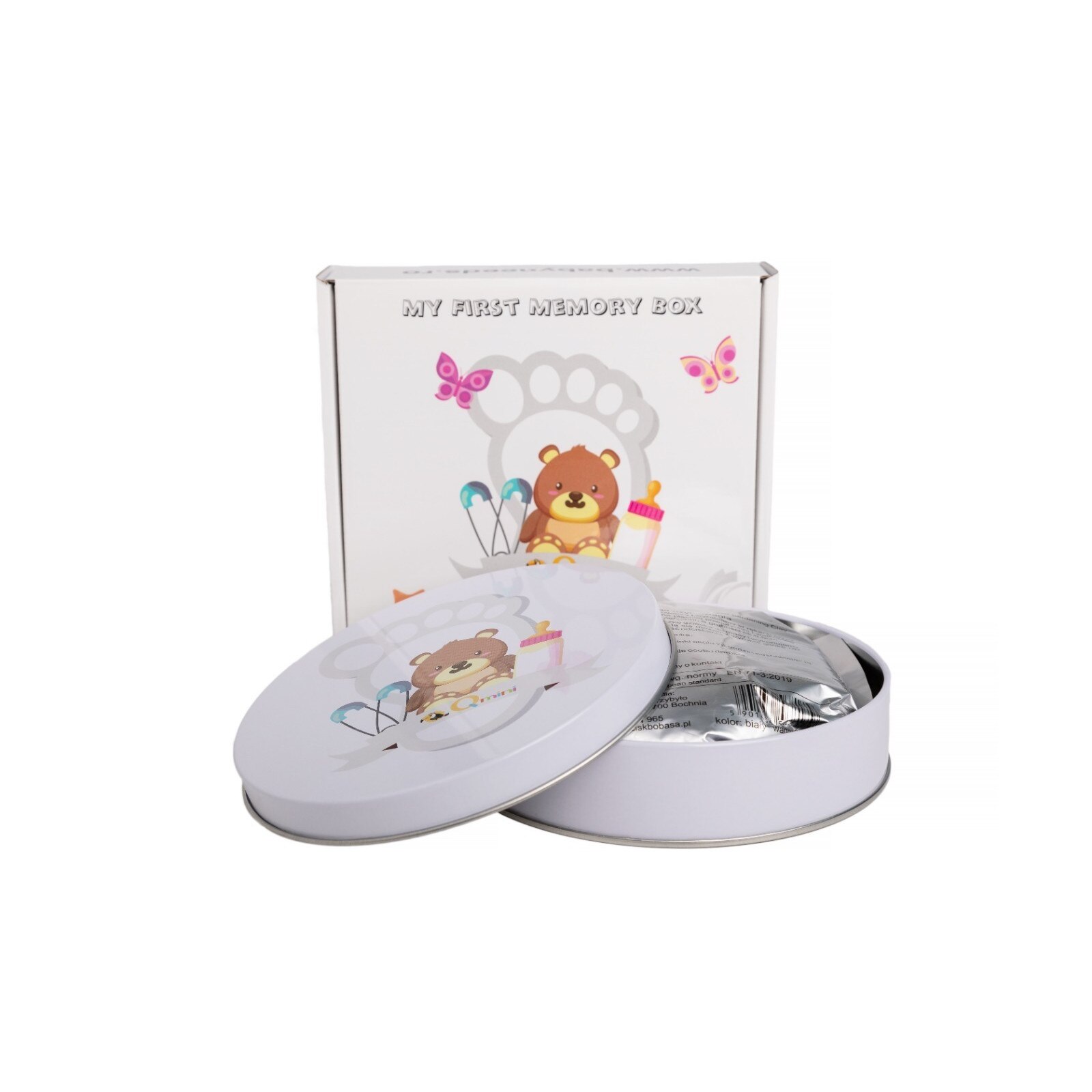 Qmini My First Memory Box láblenyomat készítő doboz, fehér - eMAG.hu