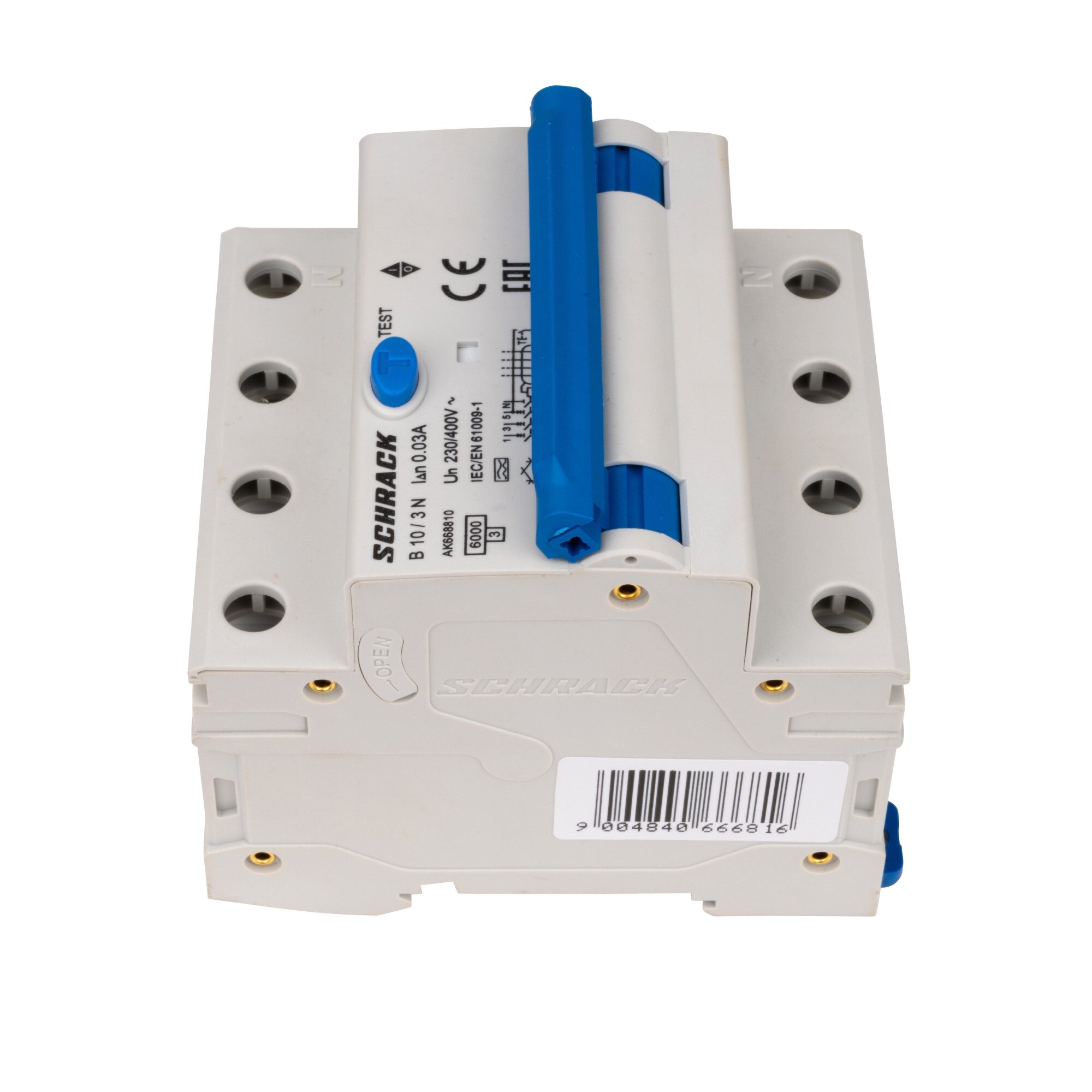 Siguranta automata diferentiala 3P+N 25A 30mA, curba B, tip A, Schrack Amparo, AK668825 B25 ...