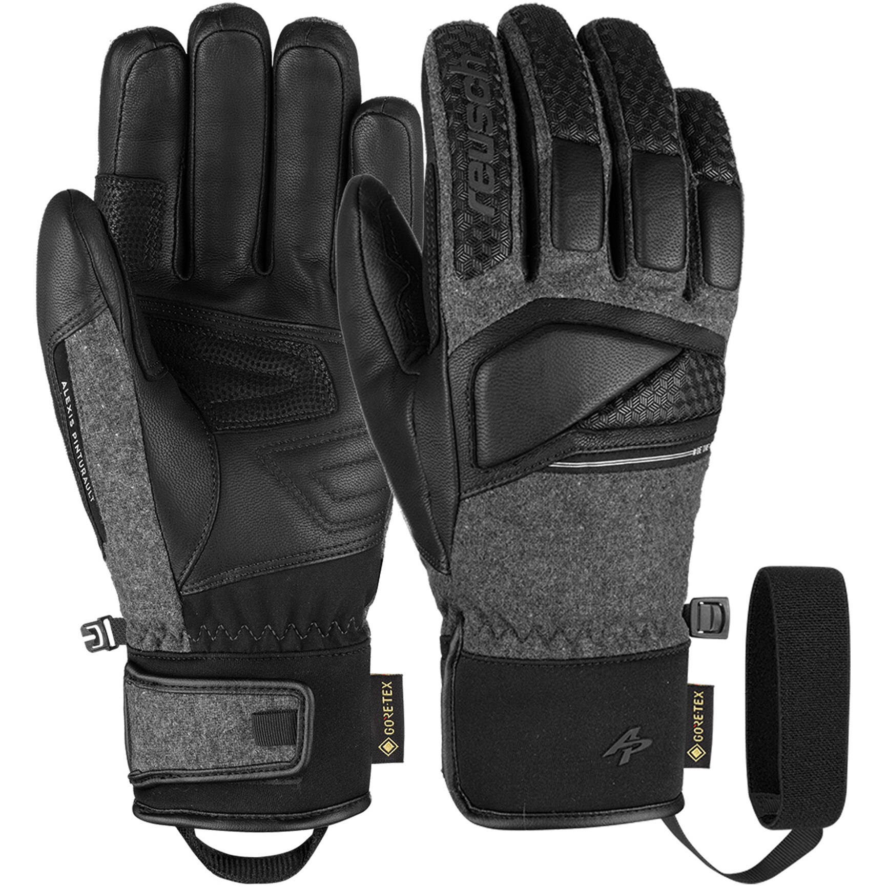 Manusi ski Alexis Pinturault GTX + Gore grip technology, Negru/Gri ...