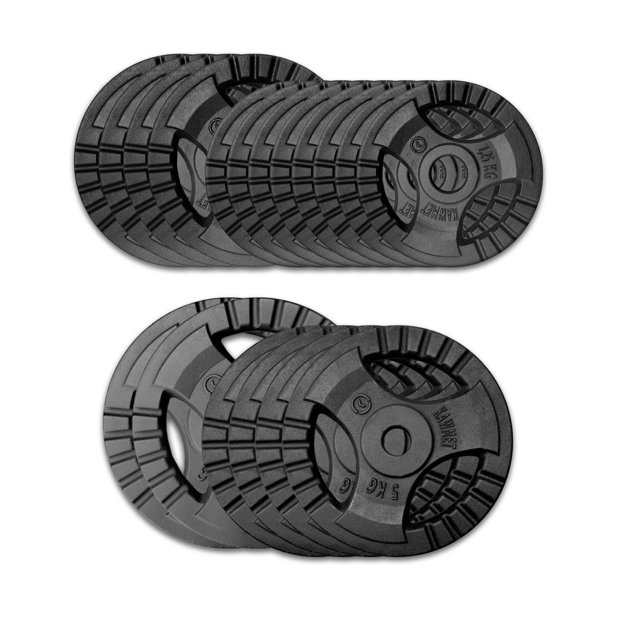 Set de discuri, Kawmet, 60 kg, Fonta, Negru - eMAG.ro