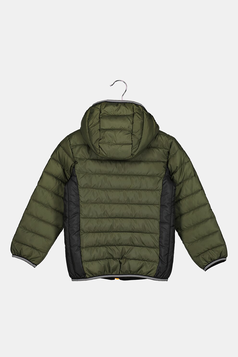 Diesel, Geaca matlasata cu gluga, Verde militar/Negru, 106 CM - eMAG.ro