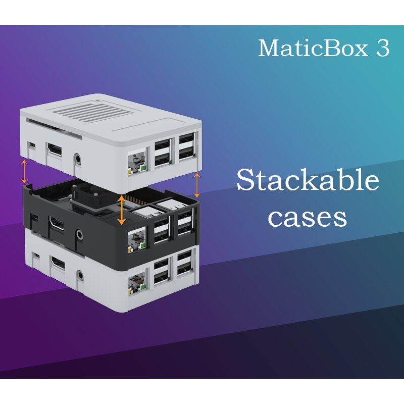 Кутия MaticBox 3 за Raspberry Pi 3, 2, и Asus Thinker Board Бяла - eMAG.bg