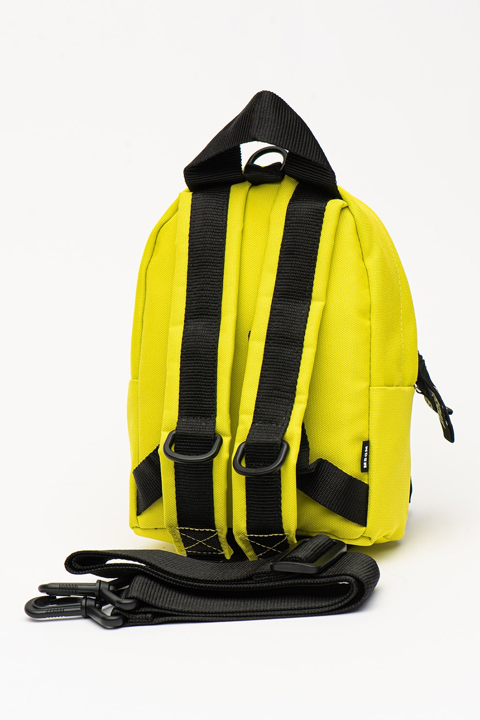 MSGM, Rucsac mic cu imprimeu logo discret, Verde neon - eMAG.ro