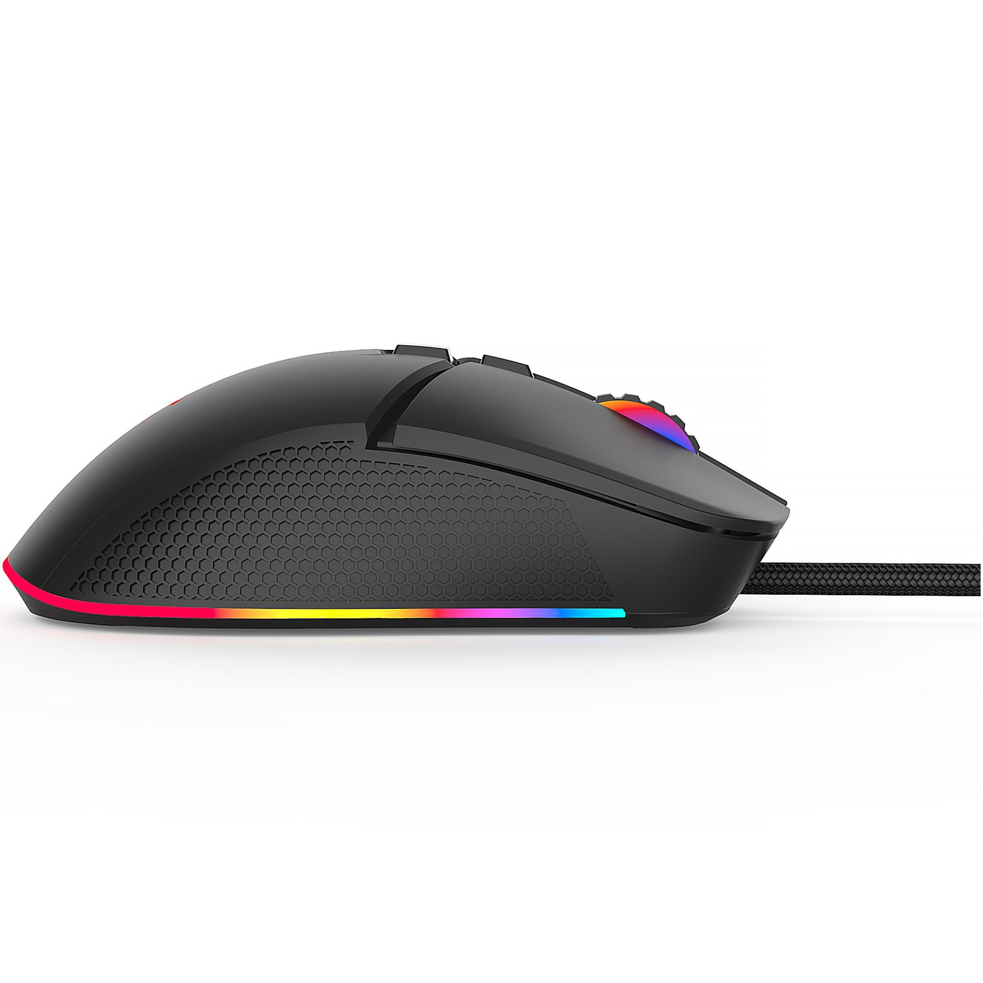 Serioux Kayel Gaming egér, 6400dpi, 7 gomb, RGB, fekete, fekete - eMAG.hu