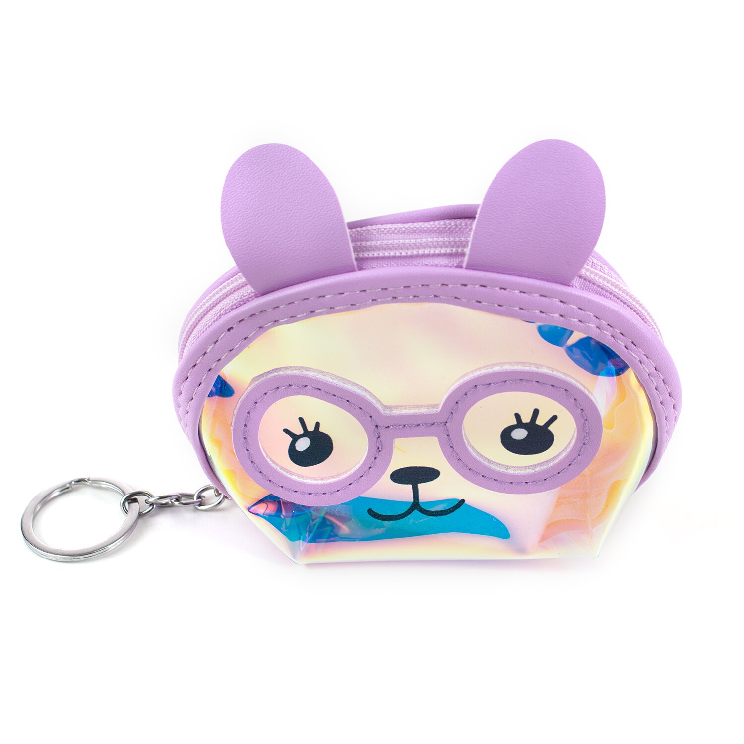 Portofel mini cu breloc Pami Cute, Lila - eMAG.ro