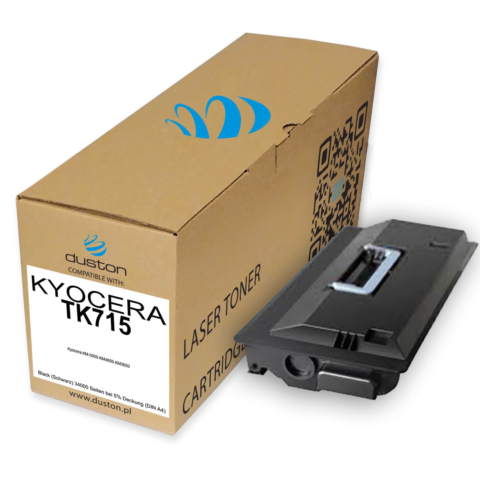 Toner compatibil cu Kyocera Duston, TK715, TK-715, 34000 pagini, Negru ...