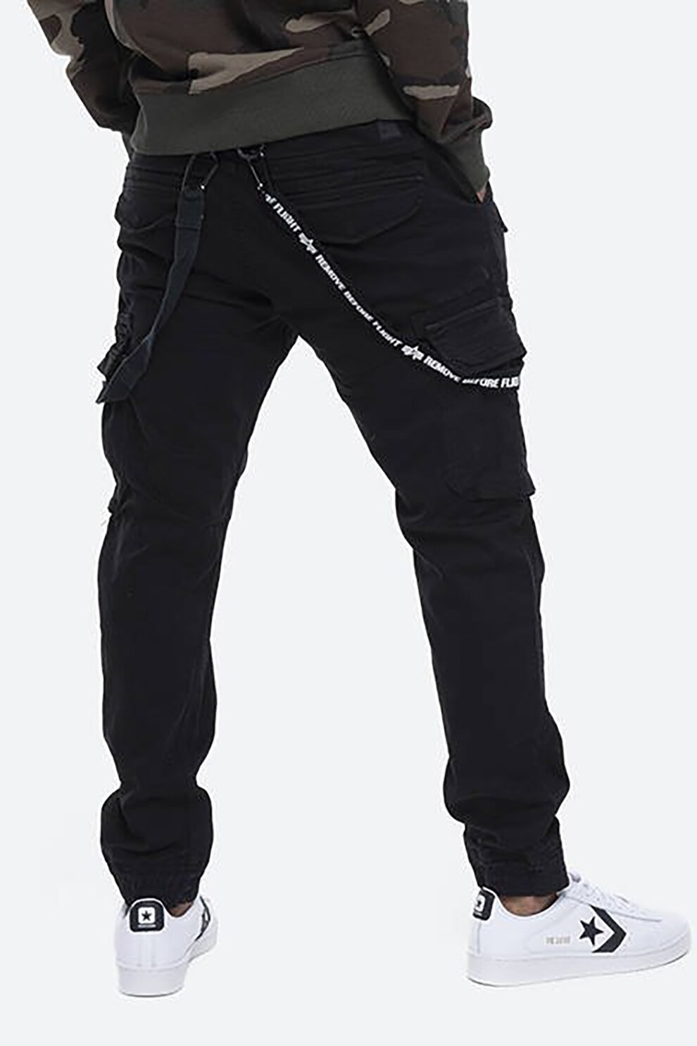 ALPHA INDUSTRIES, Cargo nadrág díszpántokkal, Fekete, 30 - eMAG.hu